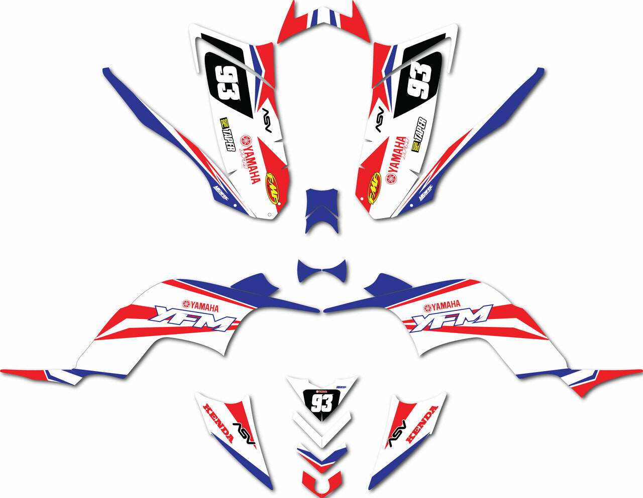 Premium Quality Yamaha ATV sticker kits Australia : Motoxart