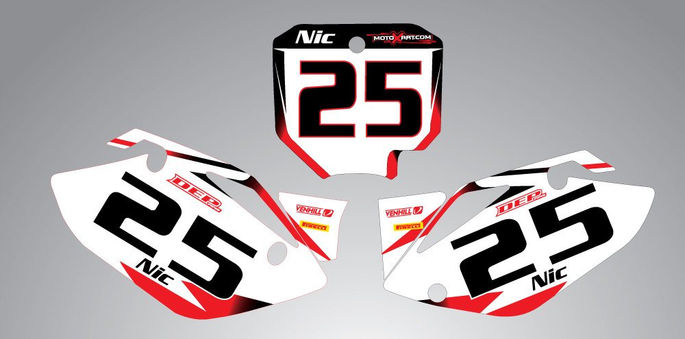 Honda CRF 150 Number Plate Sticker Kits : MXart Premium