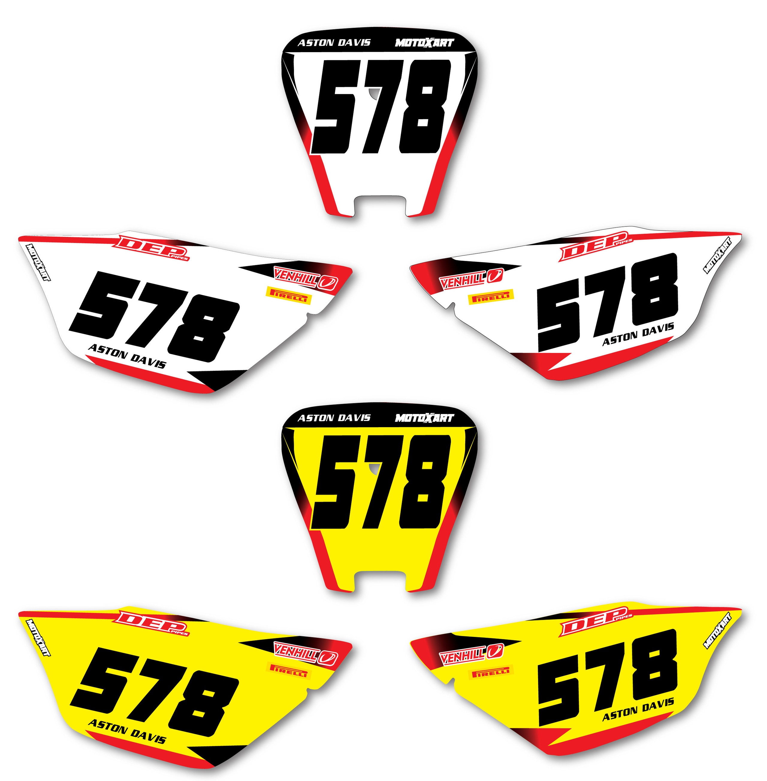 Yamaha Number plate graphics for MX Bikes : Motoxart