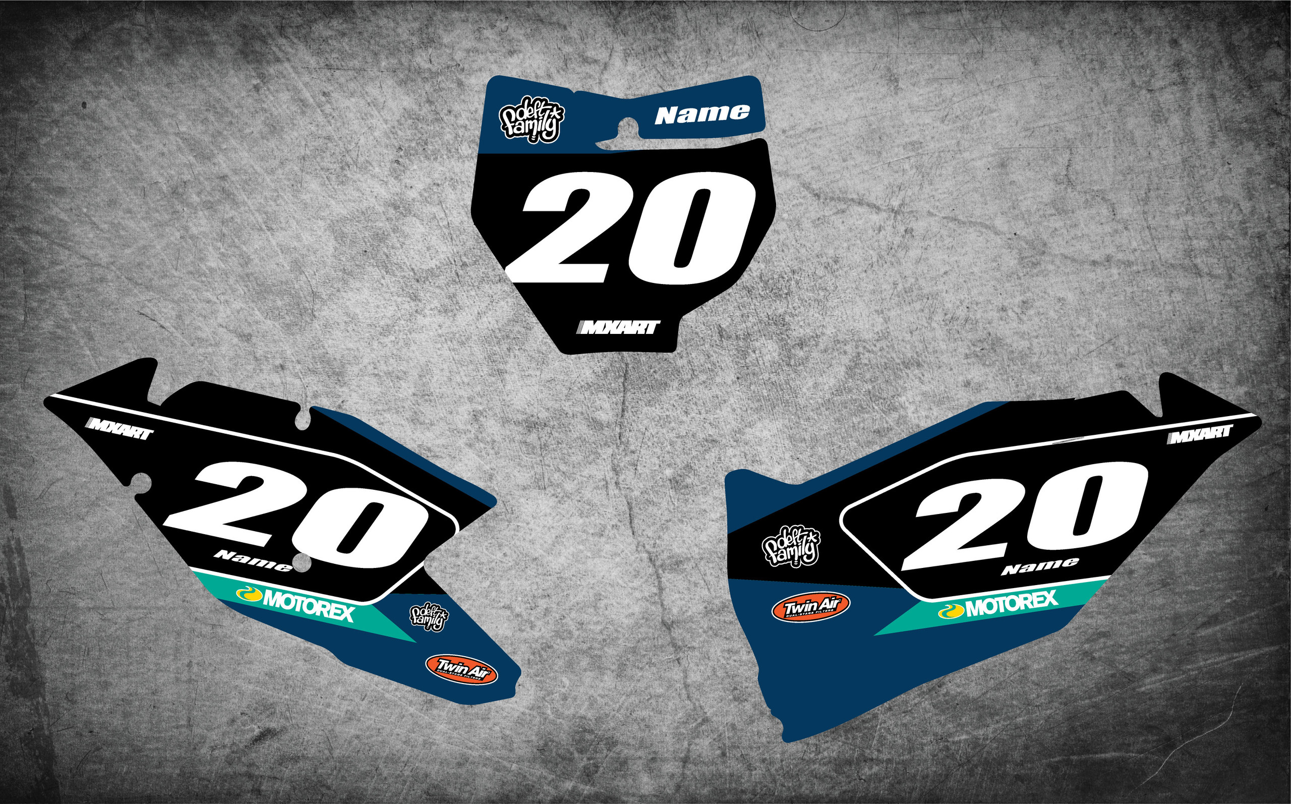 Premium KTM number plate graphics Australia "FLOW" style pro grade KTM ...