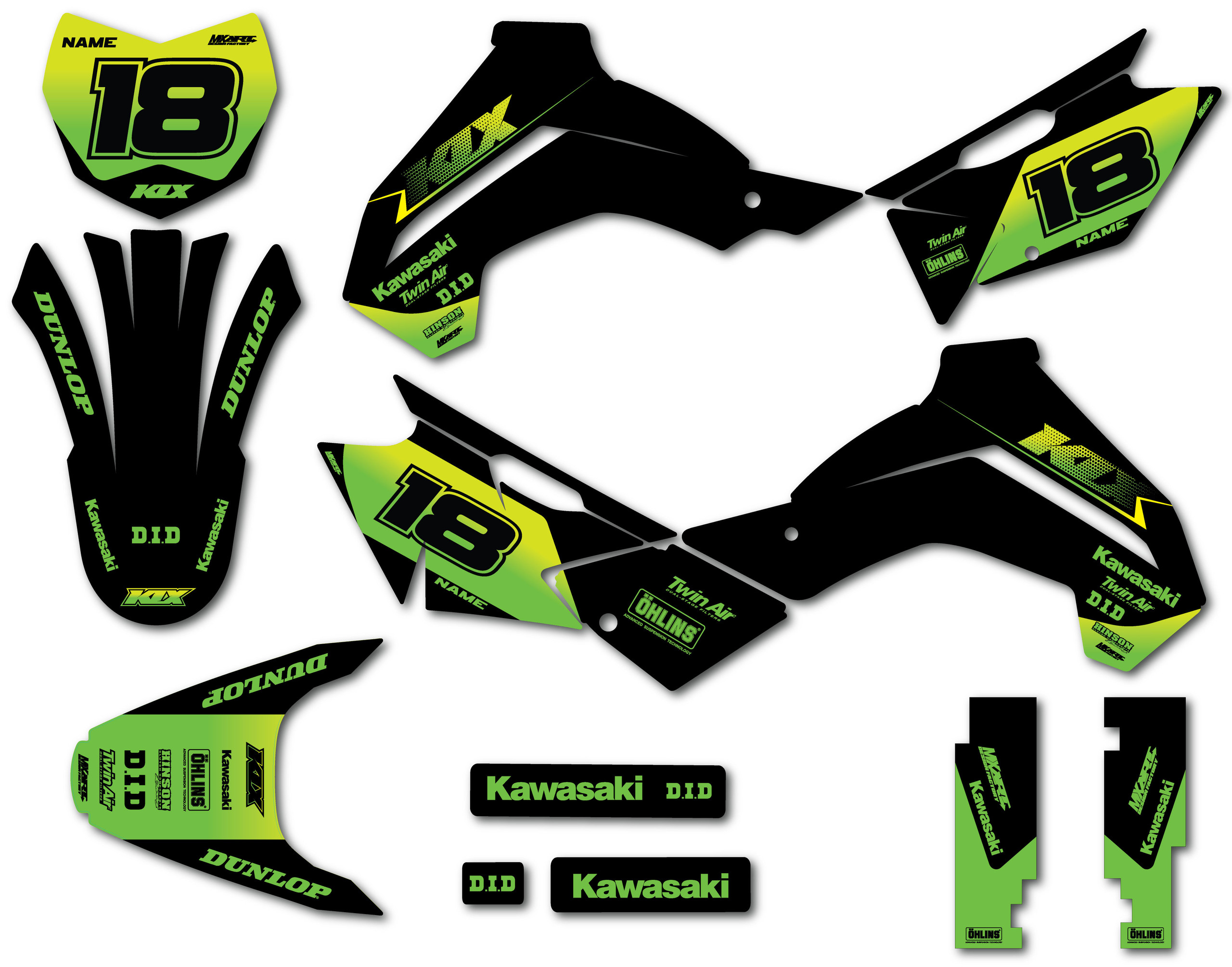 Kawasaki KLX 140 Sticker kits : Premium Quality :: Motoxart