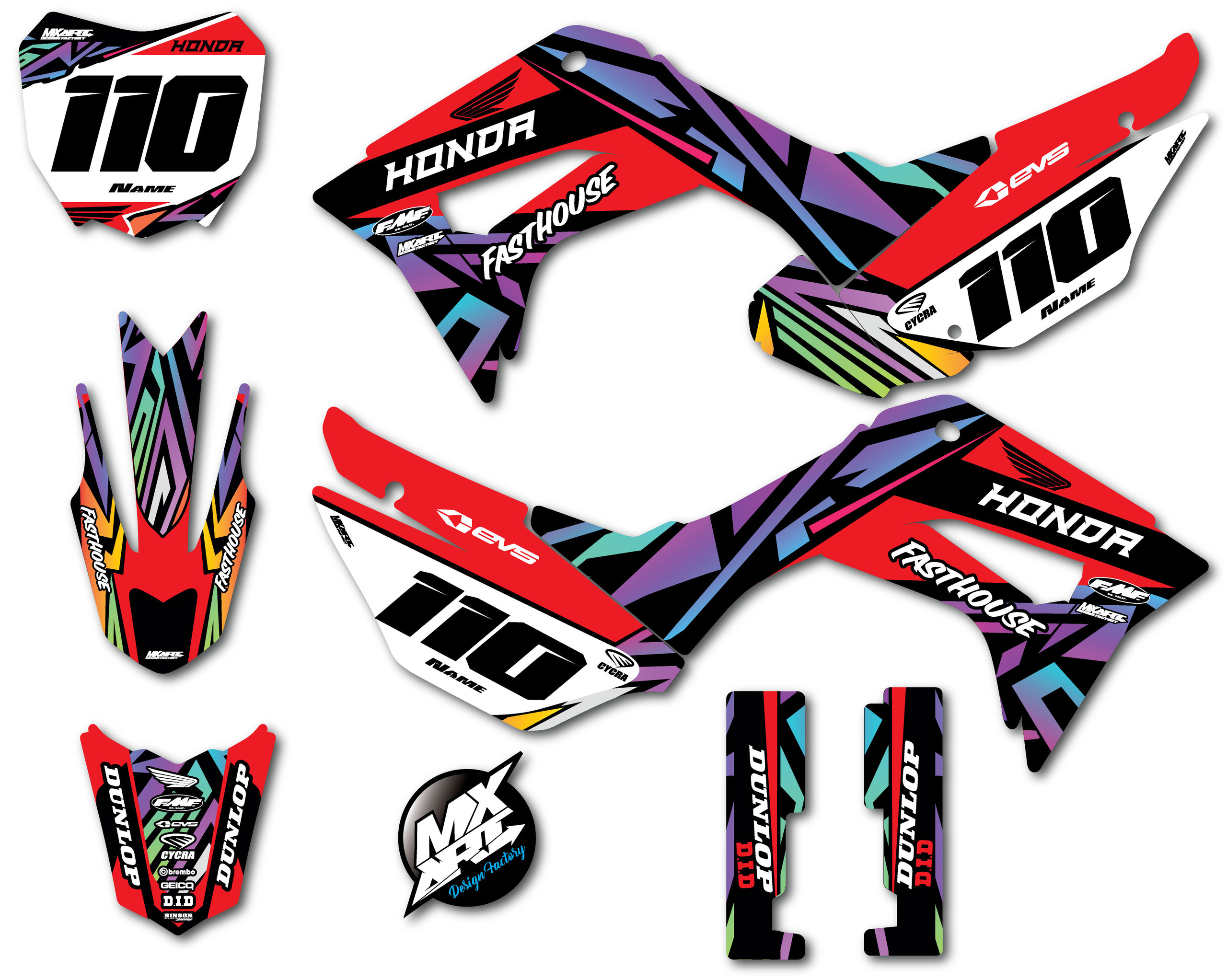 Honda CRF 110 Graphics Clover Style Motoxart