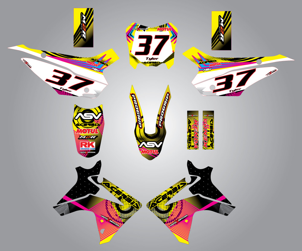 Honda CRF 110 Neon style full Sticker Kit - MotoXart