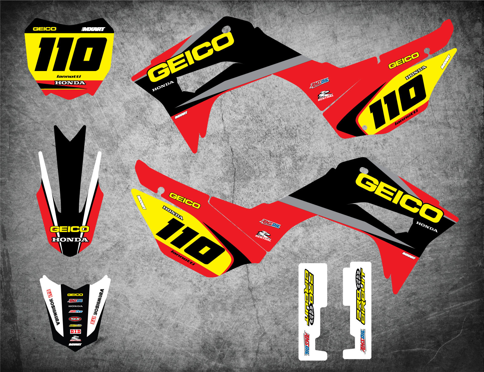 Honda CRF 110 sticker kits Australia, Free shipping and fast turnaround.