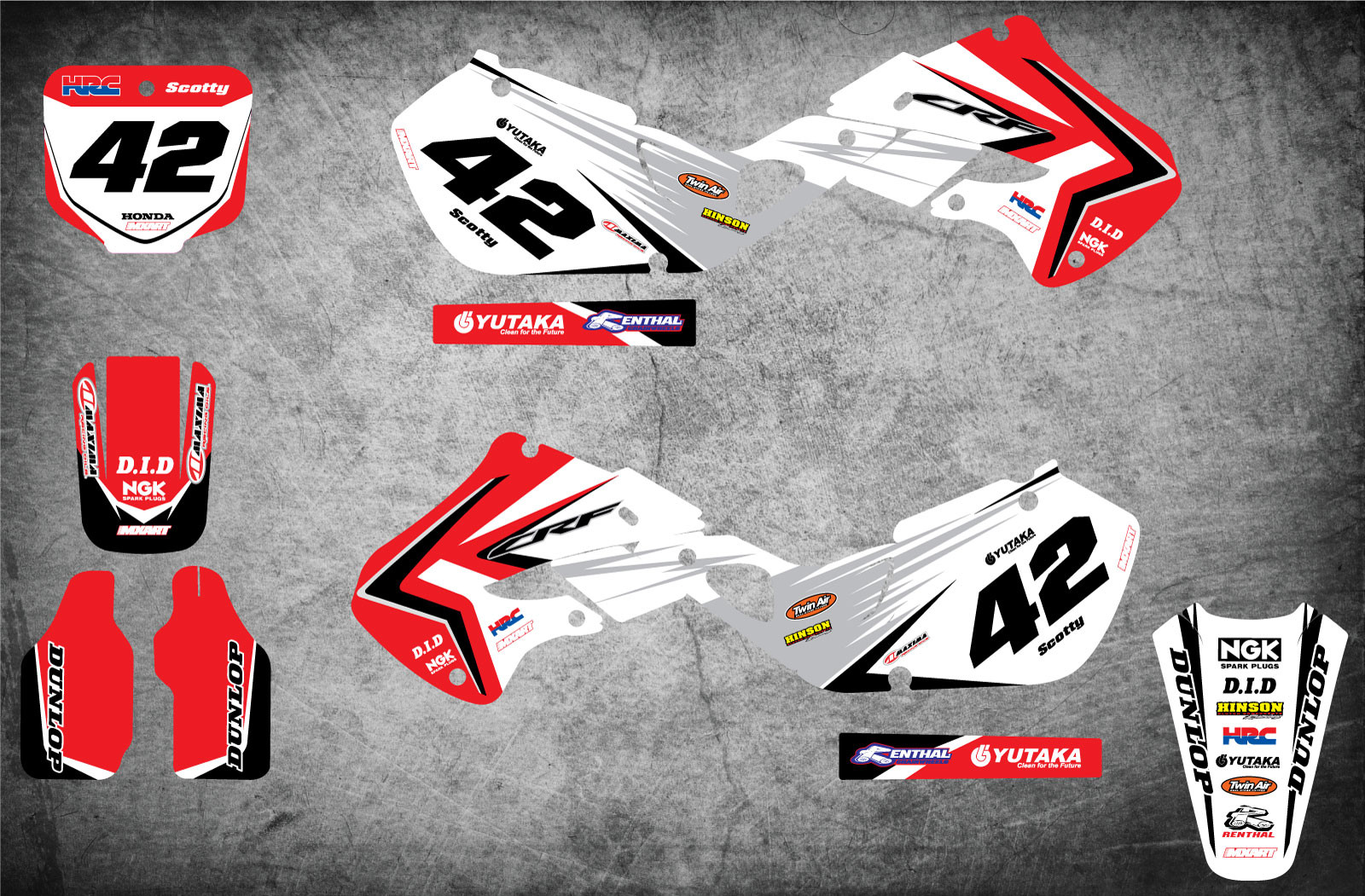 Honda 125cc and above Rebound Style full Sticker Kit - MotoXart