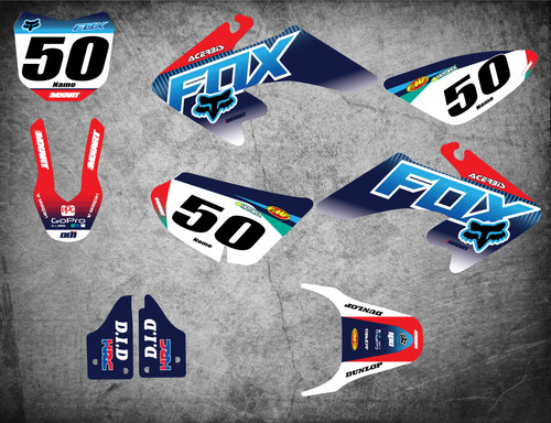 Honda CRF 50 sticker kit Hack style premium graphics.