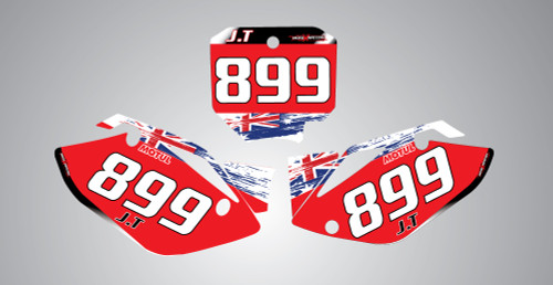 CRF 150 Neon style number plates - MotoXart