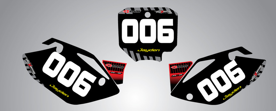 CRF 150 Factory style number plates - MotoXart
