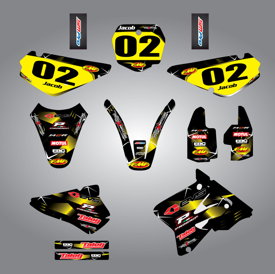 RM 85 Barbed style full Sticker Kit - MotoXart