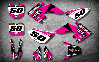 CRF 50 DIGGER PINK style full Sticker Kit - MotoXart