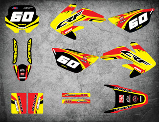 Honda CRF 70/80/100 Full Graphics Kit FLOW Style - MotoXart
