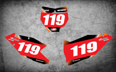 Premium KTM number plate graphics Australia "FADER" style pro grade KTM ...