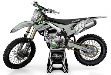 KLX 110 decal kit :: MXart :: Premium quality dirt bike decals, Factor Grey