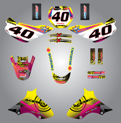 JR 80 / DRZ 70 Neon Style Full Sticker Kit - MotoXart