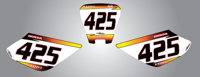 CRF 150 Sunrise style number plates - MotoXart