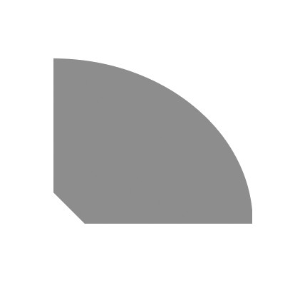 Statements Inc Color Collection Matte White Ice Quarter Round Corner 3/ ...