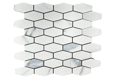 Tileshop Inc Antique Lux Positano Blue Elongated Hexagon 3" | Tile