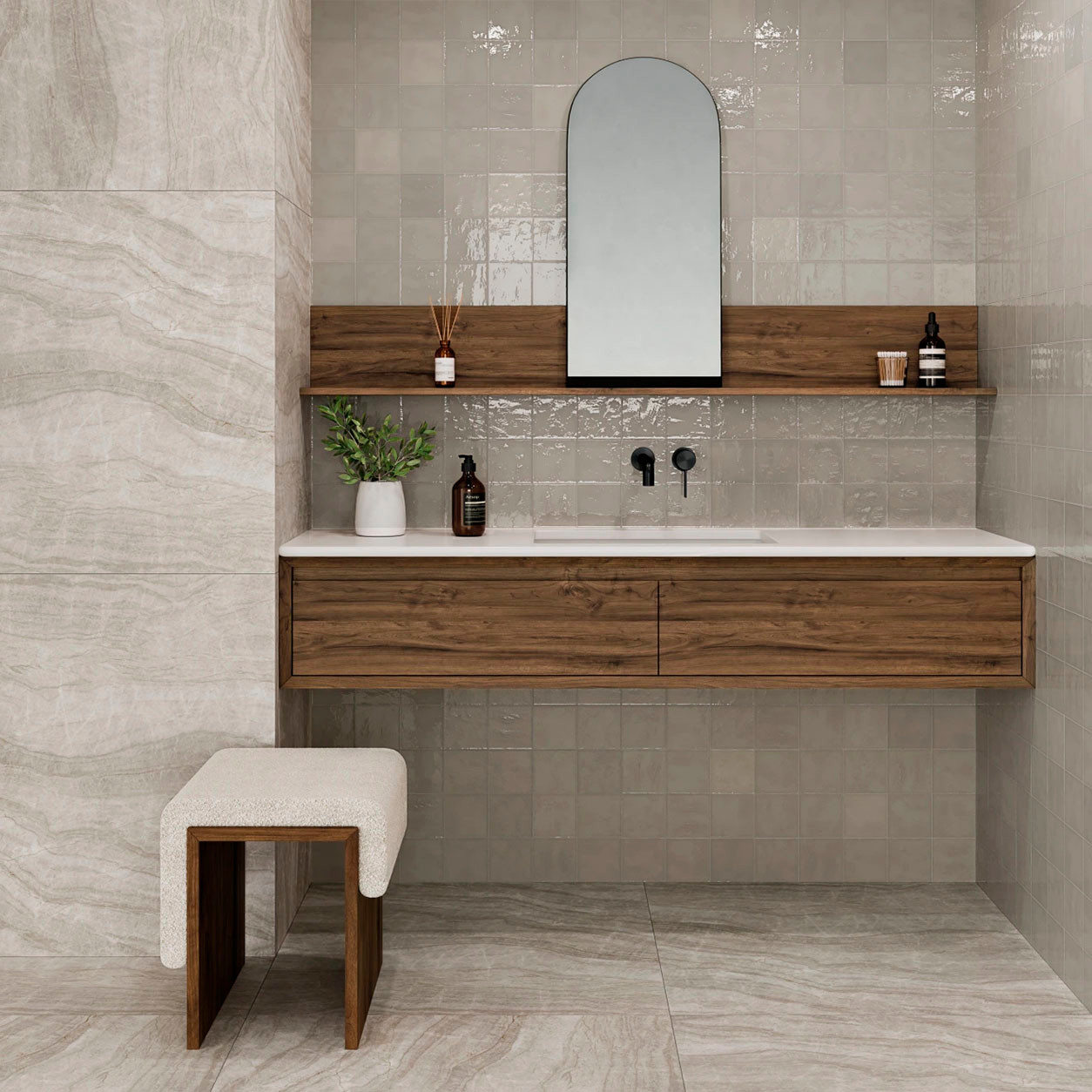 Bedrosians Marin Gloss Wall Tile 4" X 4" | Tile