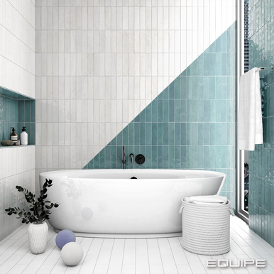 United Tile Company Equipe Tribeca Gypsum White 2-1/2x10 Field Gloss | Tile
