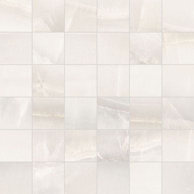 Elysium Tiles Inc Akoya White Matte Mosaic 12" X 12" | Tile