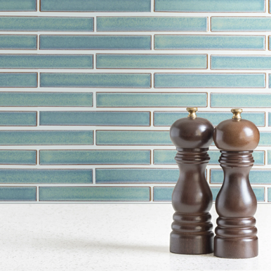 Emser Tile Llc Regala Glossy 1x6 Offset Mosaic 12x12 | Tile