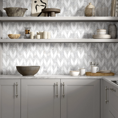 Emser Tile Llc Kudos Chevron Rectified Glossy 16x47 | Tile