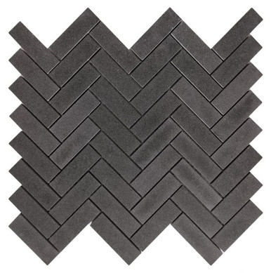 Elysium Tiles Inc Herringbone Basalt Mosaic 11" X 12.5" | Tile