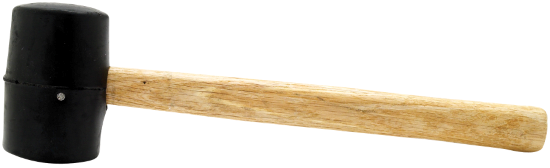 RUBBER MALLET 8 OZ WOOD HANDLE (PTO-1129-@) - Ballard Industrial