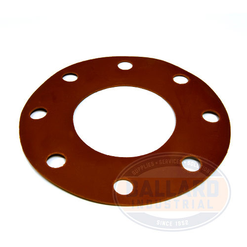 FULL FACE FLANGE GASKET RED RUBBER 150 LB 1/8" X 6" (CAI-RRBI-060 ...