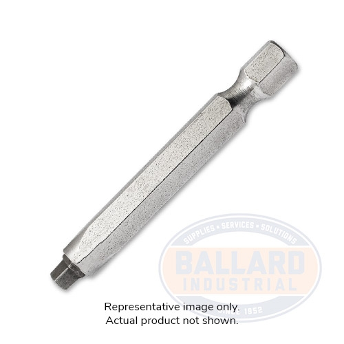 POWER BIT SQ DR #0 X 2" 1/4" HEX SHANK (QTO-80-0R) - Ballard Industrial