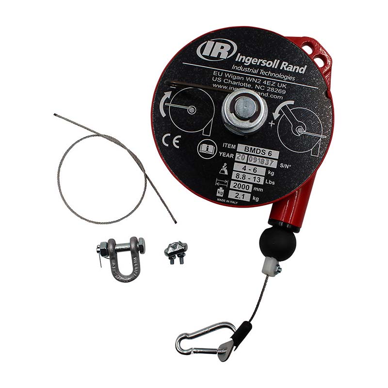 SPRING BALANCER, MEDIUM-DUTY, SHORT CABLE, 8.8-13.2 LB CAPACITY, 6.5 FT LIFT (ING-BMDS-6 ...