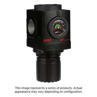 1" NPT REGULATOR W/GAUGE 0-140 PSIG NON-RELIEVING 290 SCFM 3000 SERIES ...
