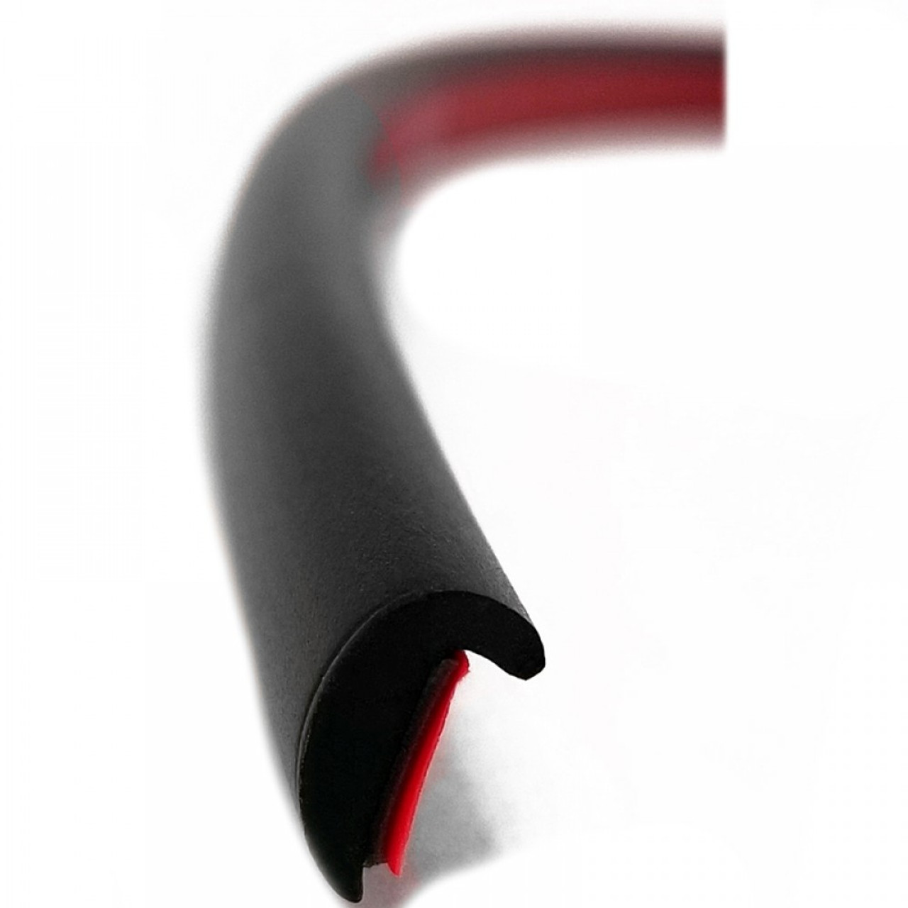 SlimLine Door Edge Guard; 50' Roll - 3/8” Wide, 1/8” Thick / Black-High ...