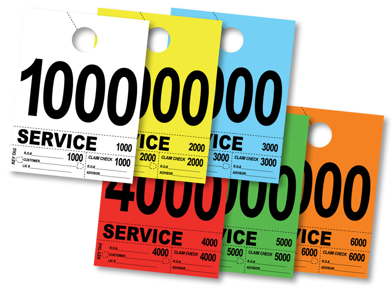 4-Part (Heavy Stock) Colored Service Dispatch Tags - Karn Automotive ...