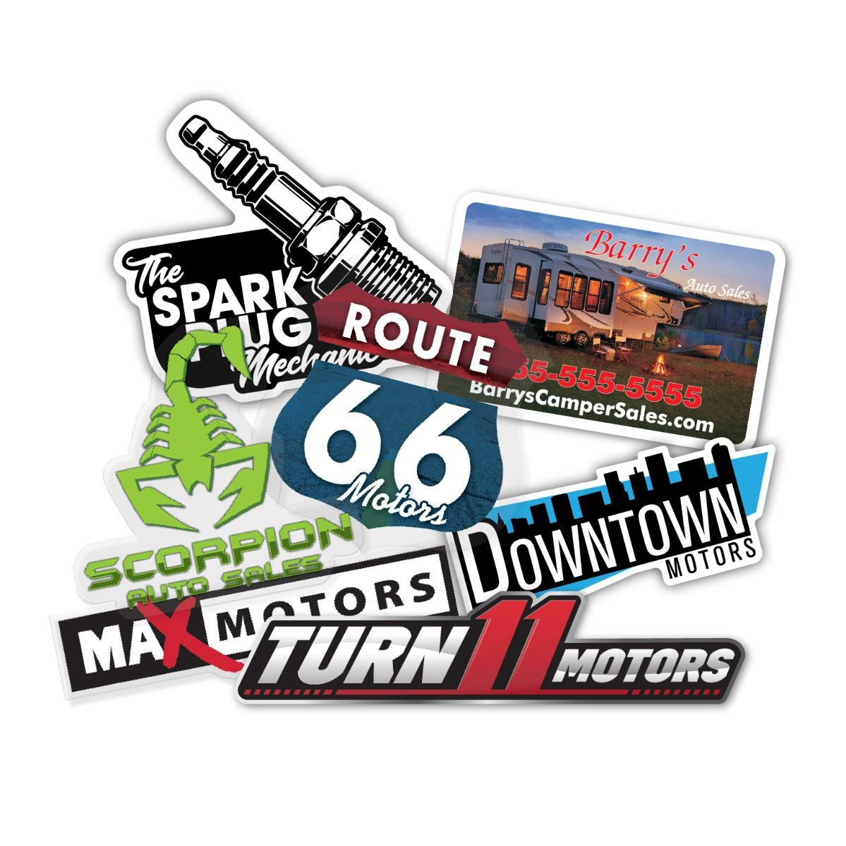 Full Color Custom White & Transparent Decals - Karn Automotive Products