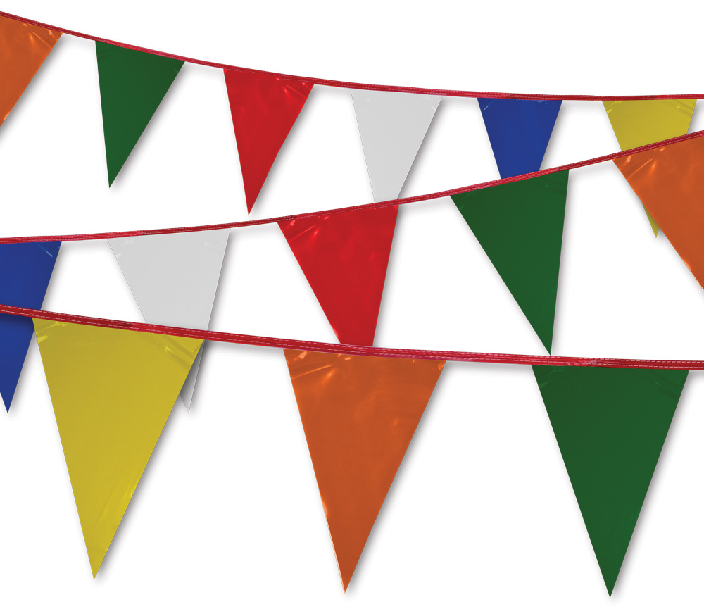Triangle Pennant - Multi-Color - 60ft.