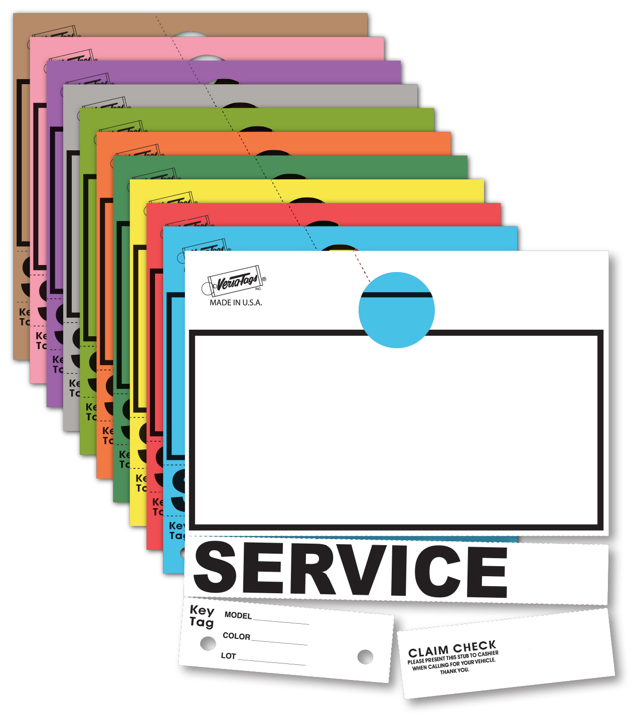 4-Part Blank Colored Service Dispatch Tags (Package of 1000)