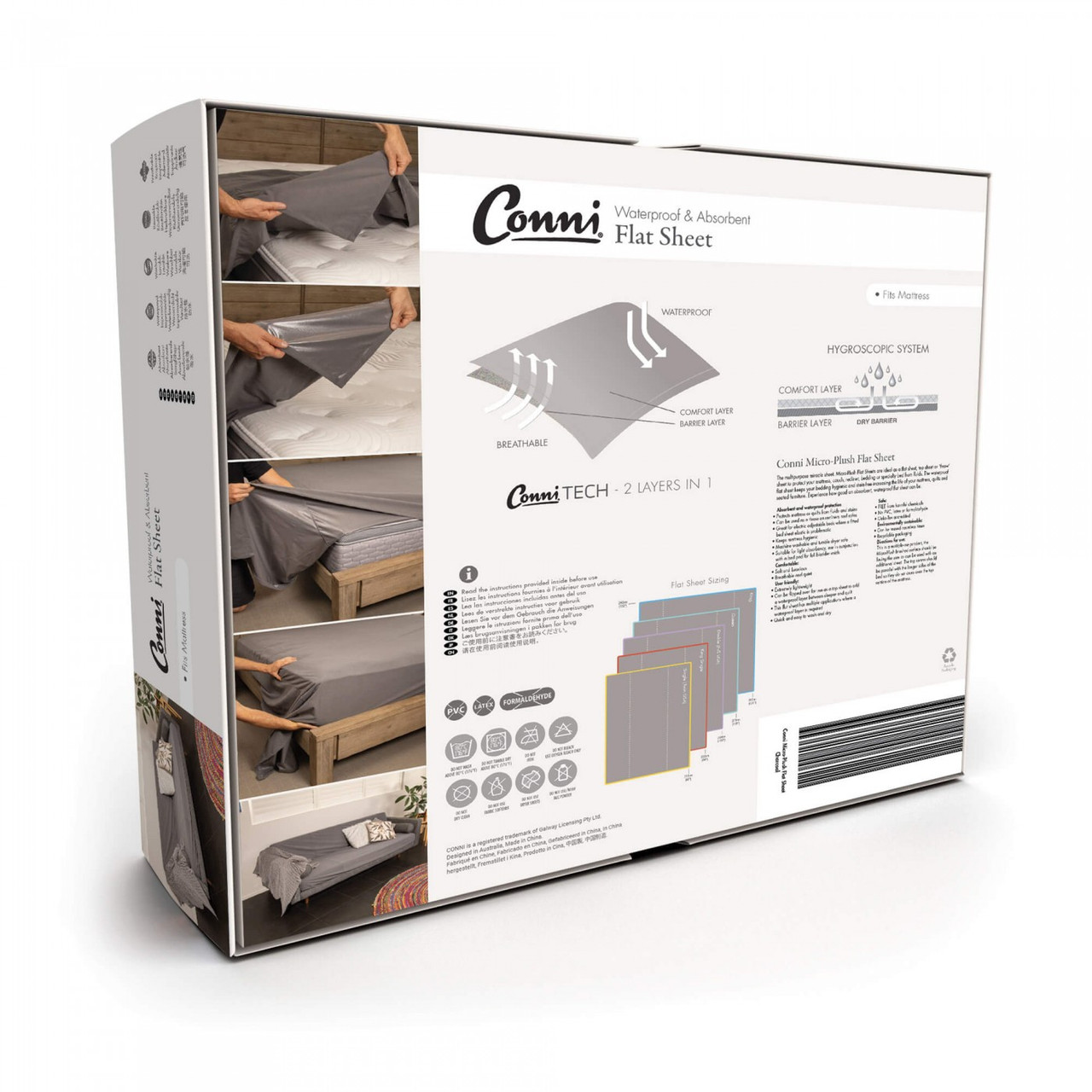 Micro-Plush Waterproof Flat Sheet - Mack n Me Mobility Solutions