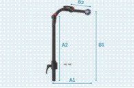 Headrest Mounting Hardware Goose-Neck - Black - Mack n Me Mobility ...