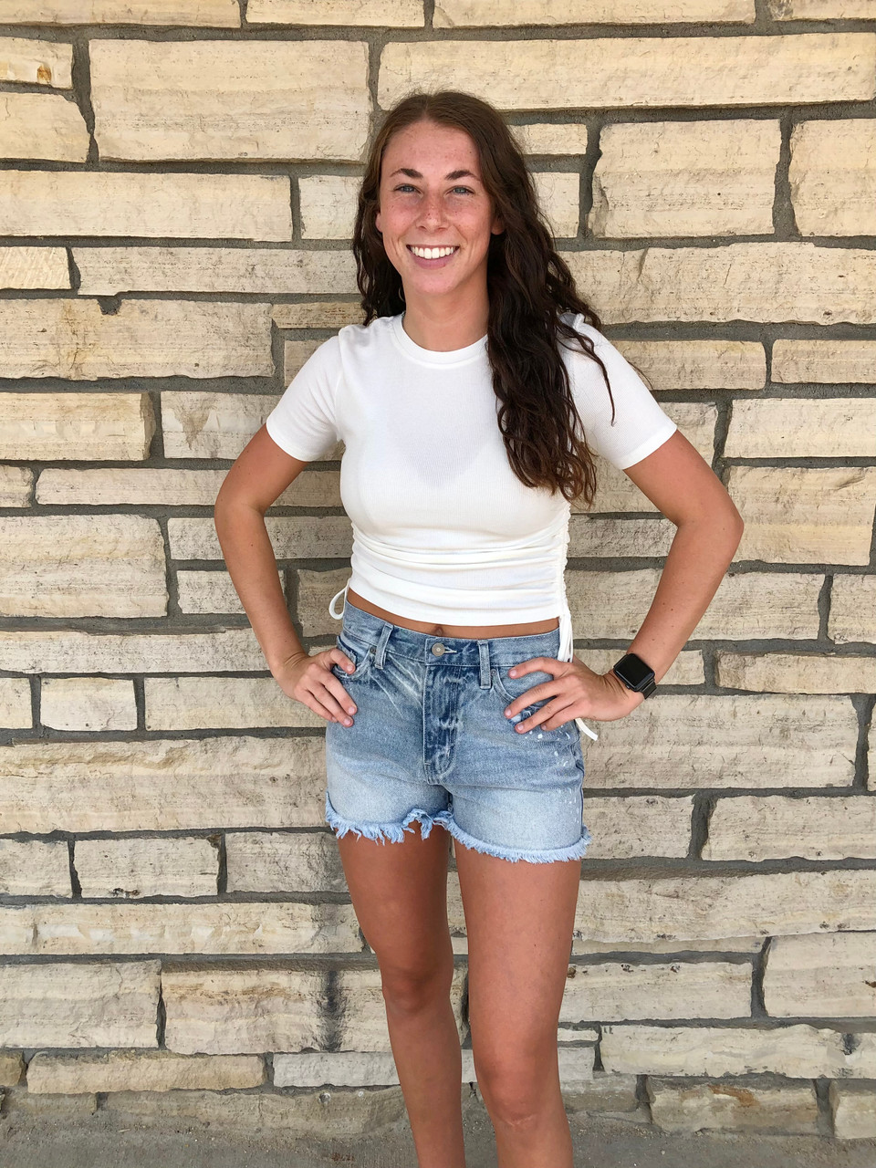 Rome Crop Rib Top - Just For You Boutique and Decor