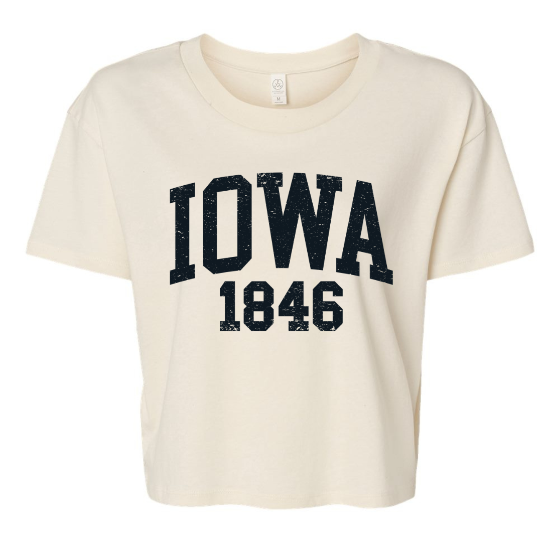 Iowa 1846 Crop Tee - Just For You Boutique and Decor