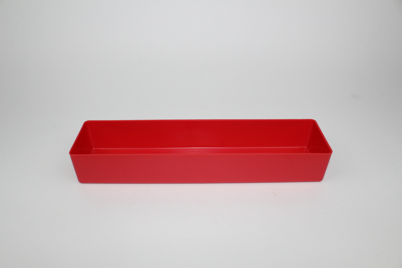 3" x 12" x 2" Red Plastic Box – Ideal Toolbox Drawer Divider