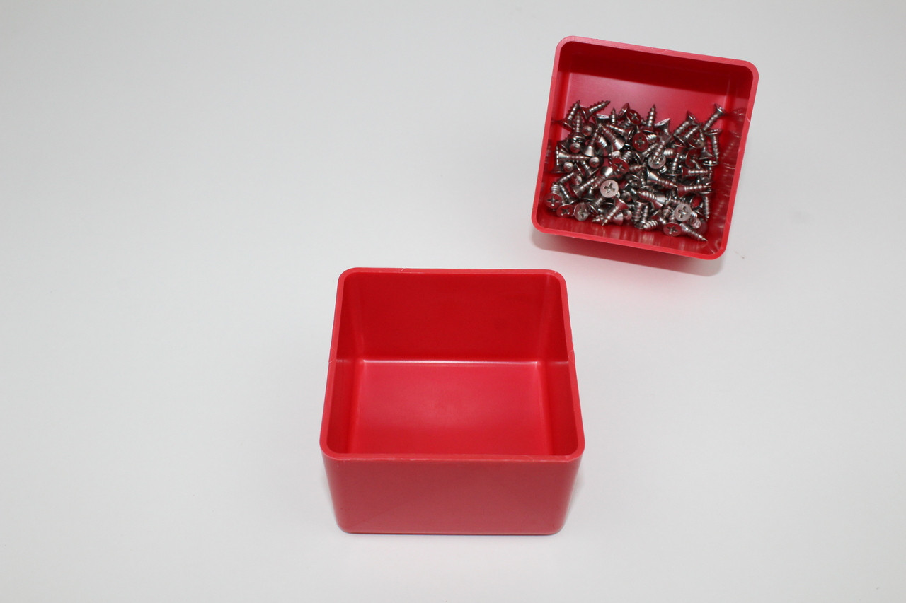 Schaller 3" x 3" x 2" Red Plastic Box – Top Choice for Toolbox & Drawer ...
