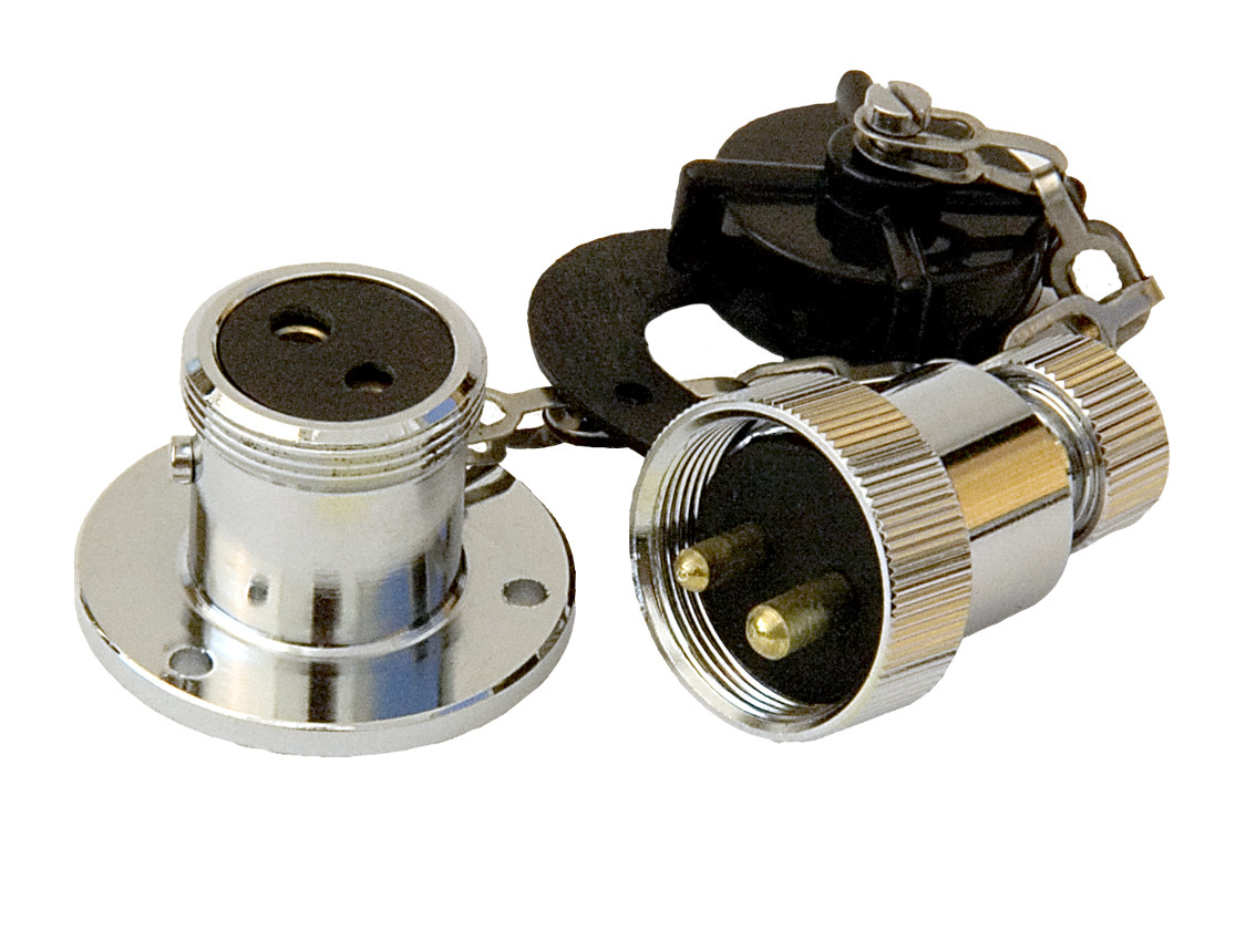 Plug & Socket 2 Pin 2/3 Amp - Boat Electricals