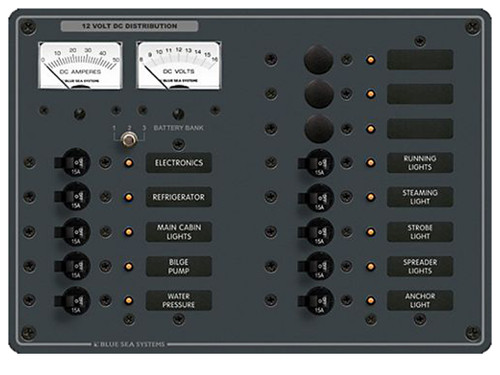 Circuit Breaker Panel 13 Way 12v - Boat Electricals