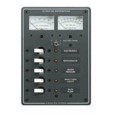 Blue Sea Panel Dc Volt/Amp +5 Pos Ce - Boat Electricals