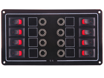 Switch/Circuit Breaker Panel 8 Way - Boat Electricals