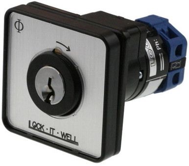 Lock-It-Well EZY 2 key switch spring return in white PVC finish ...