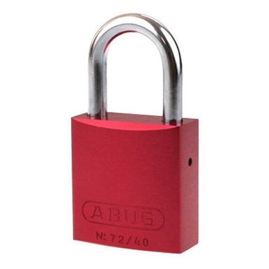 ABUS 72IB40 series RED aluminium padlock keyed to 003 fire brigade key ...