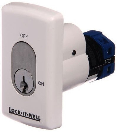 Lock-It-Well OVAL 4 key switch on/off key captive in the ON position in ...